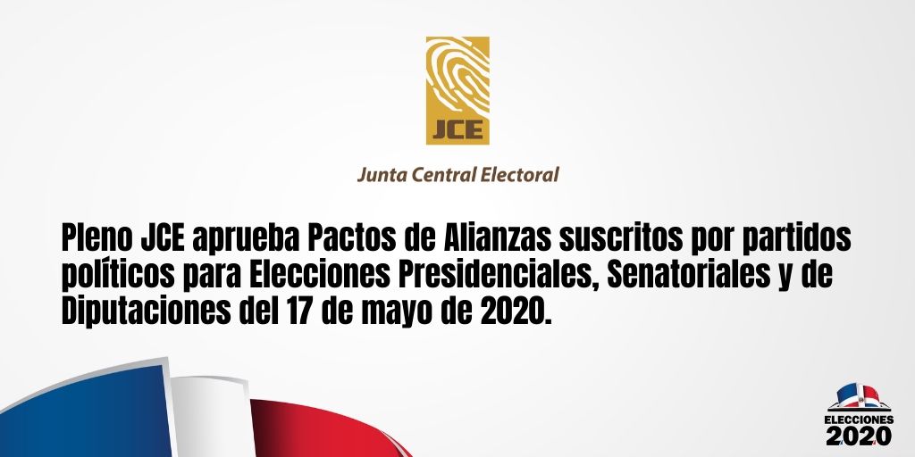 Pleno Jce Aprueba Pactos De Alianzas Suscritos Por Partidos Políticos